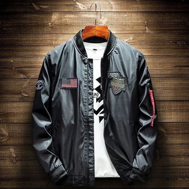 American flag bomber jacket - Official military casual and sports wear ...